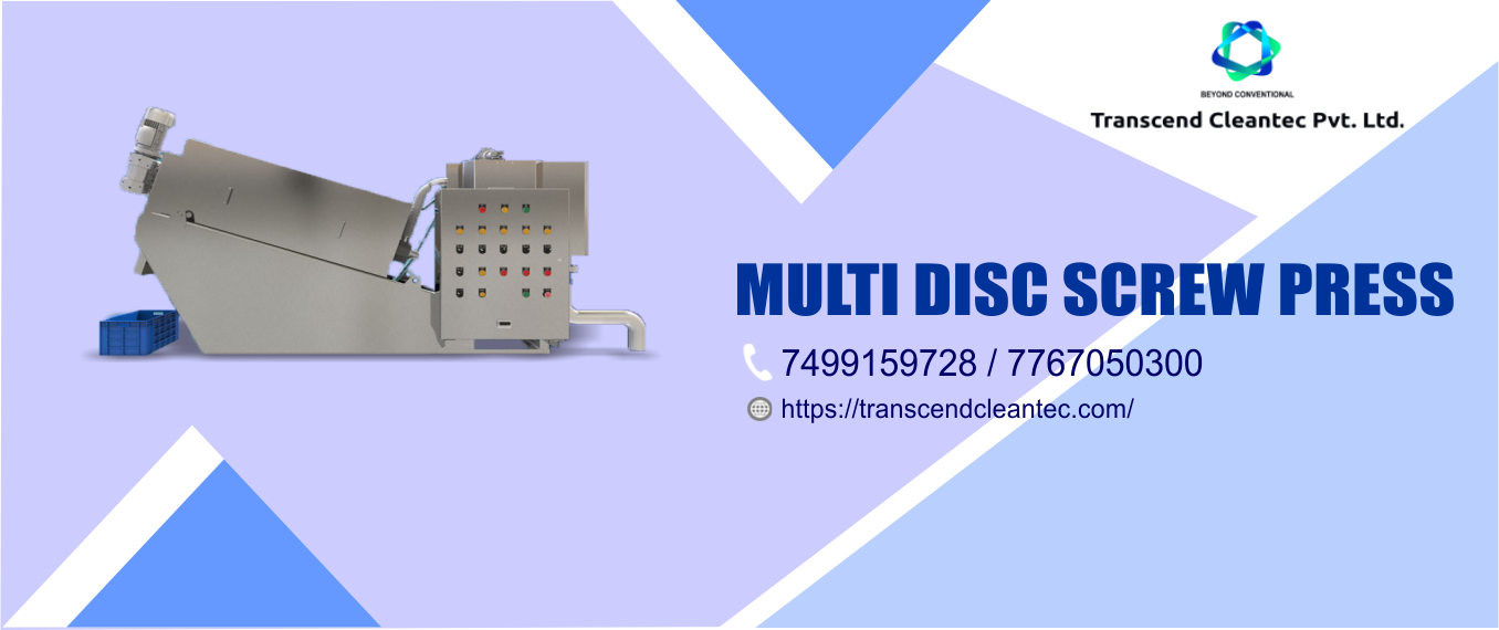 Multi Disc Screw Press|Multi Disc Dehydrator| Stp Plant, ETP Plant in ...